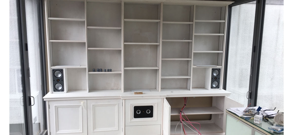 Glasgow west end custom AV cabinet slide3b | Custom Install